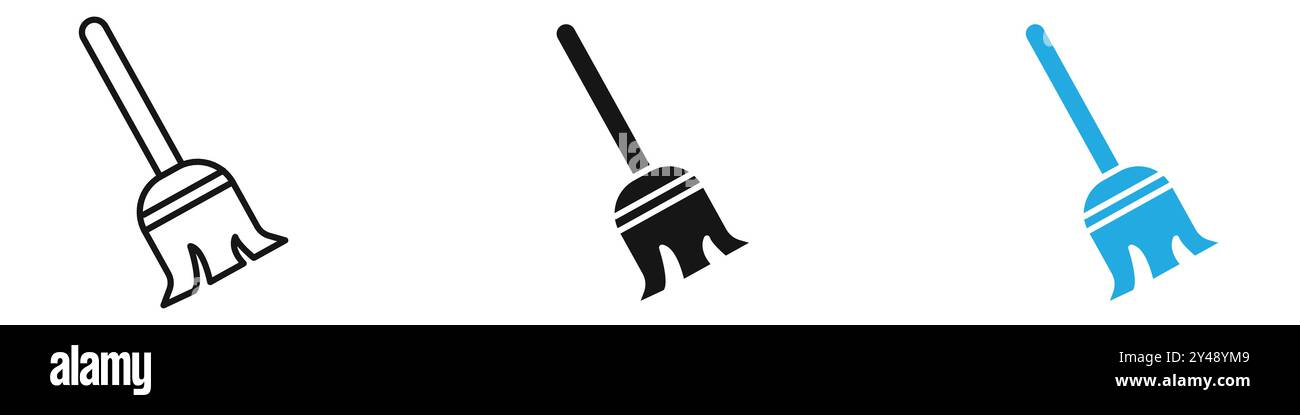 Sweeping icon vector line logo mark or symbol set collection outline ...