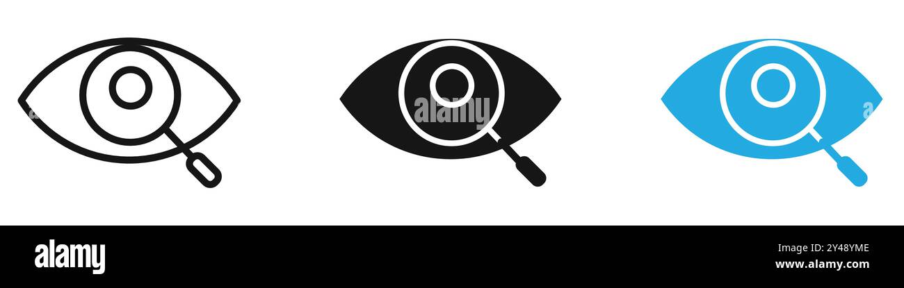 Visible icon vector line logo mark or symbol set collection outline ...