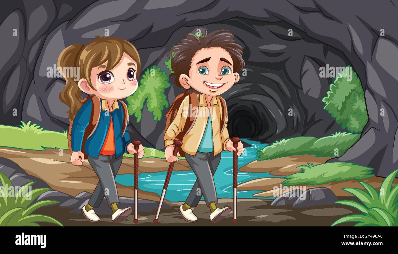 Trail exploring Stock Vector Images - Alamy