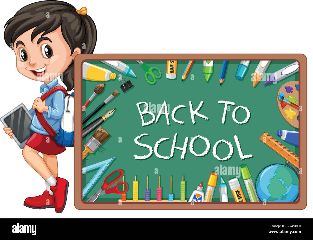 Primary year school girl Cut Out Stock Images & Pictures - Alamy
