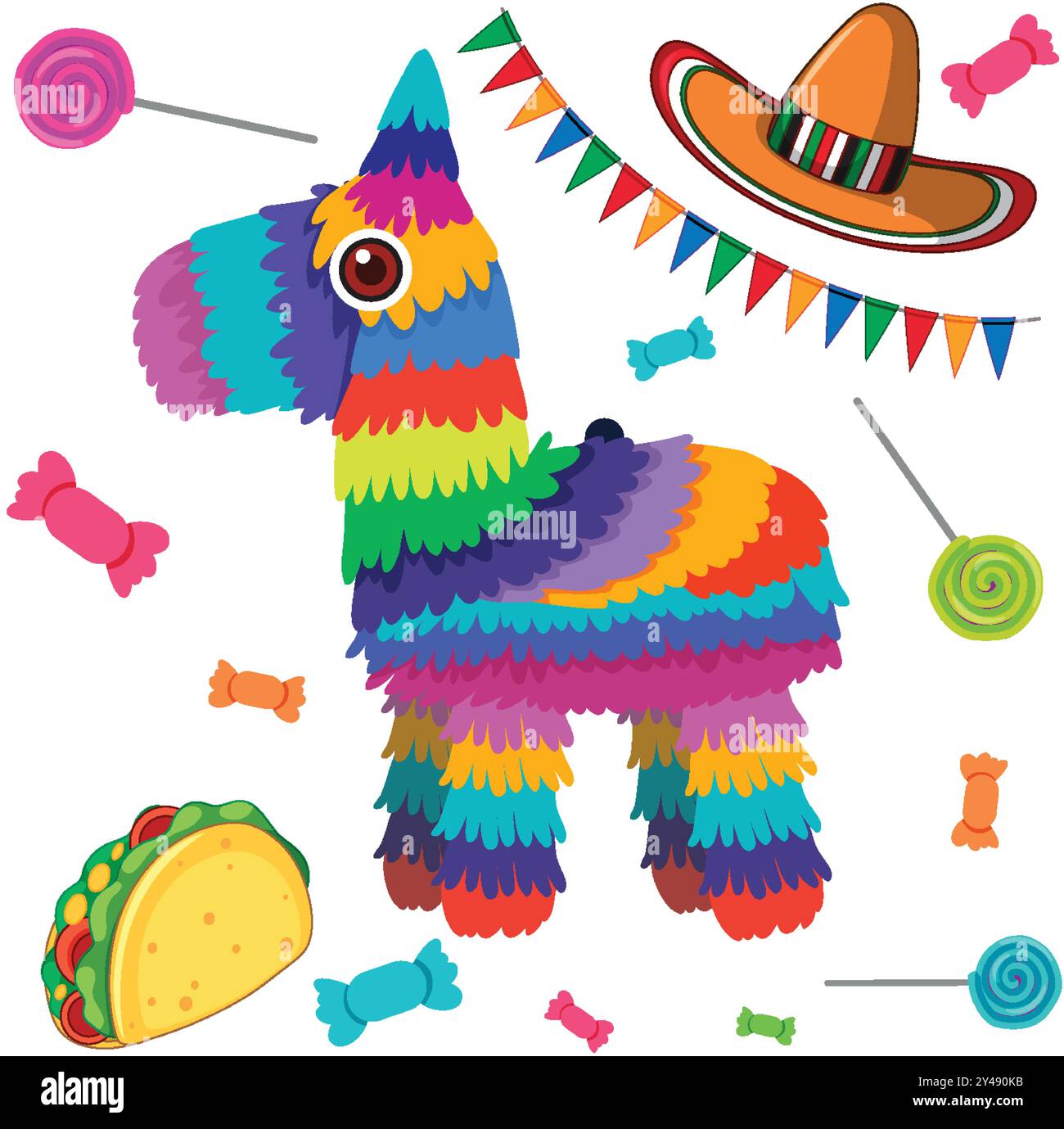 Pinata candies Stock Vector Images - Alamy