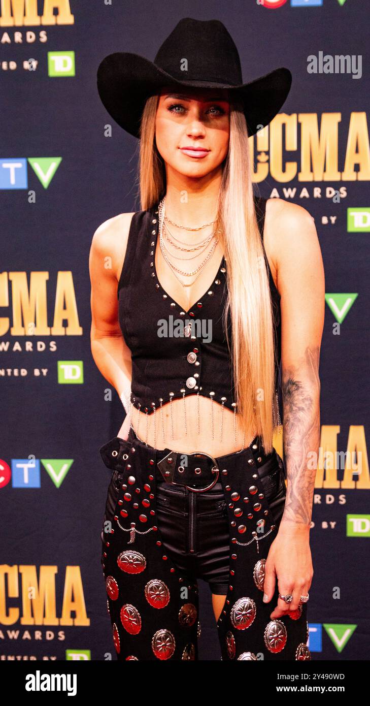 Edmonton, Canada. 14th Sep, 2024. Canadian Country Music Artist Alli Walker on the Red Carpet ...