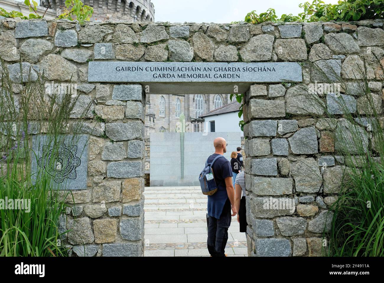 Garda Memorial Garden, Dublin Castle in Dublin, Ireland; where the ...