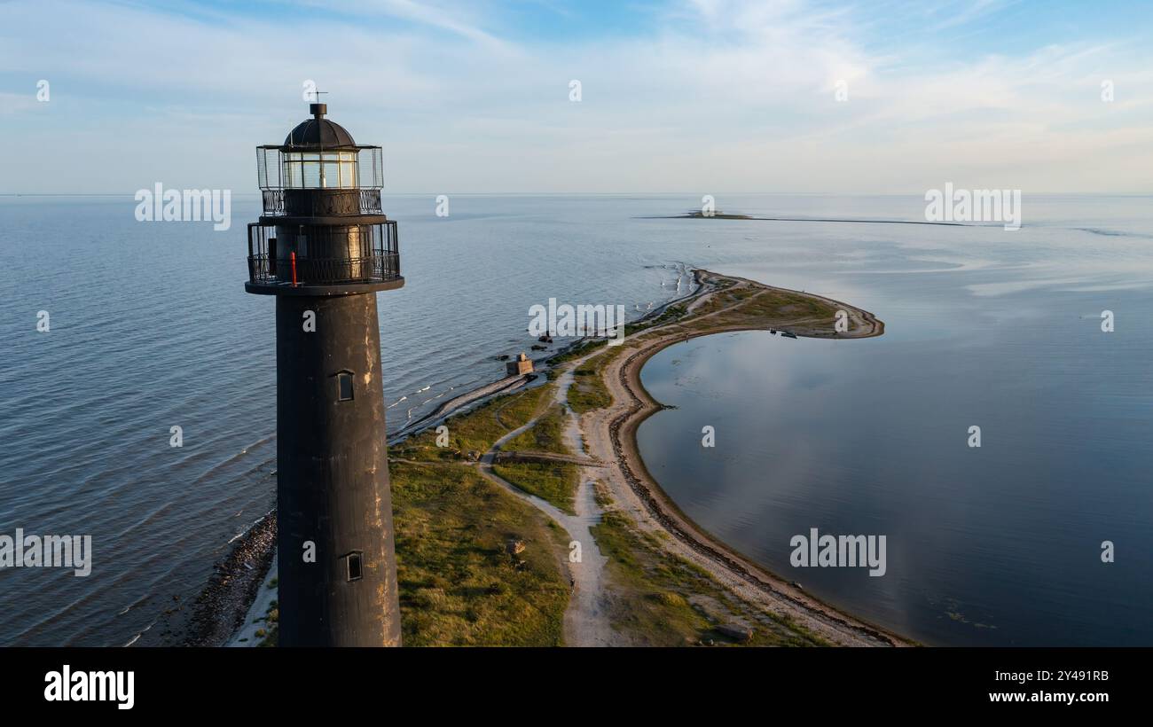 The shore leading to the Sorve Lighthouse in Saaremaa, Estonia. The ...