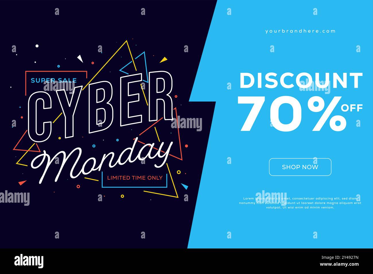 Neon cyber monday in Stock Vector Images - Alamy