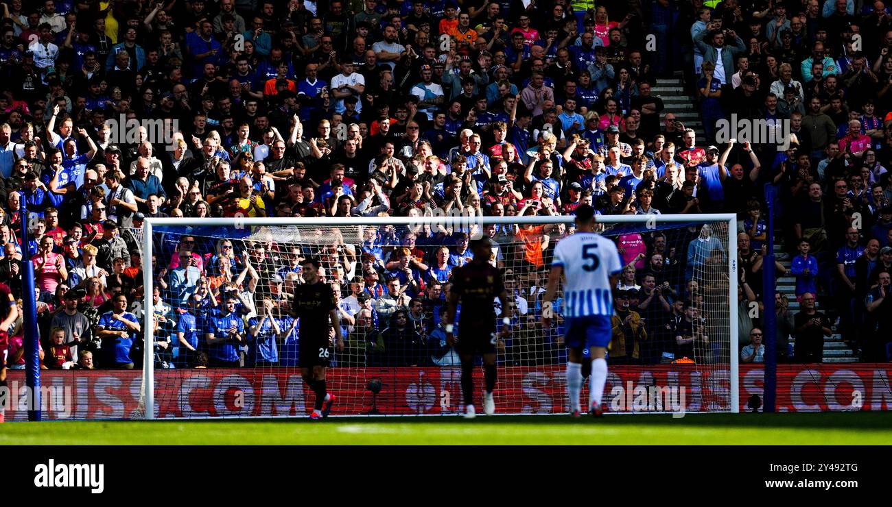 Ipswich fans in the sunshine during the Premier League match between ...