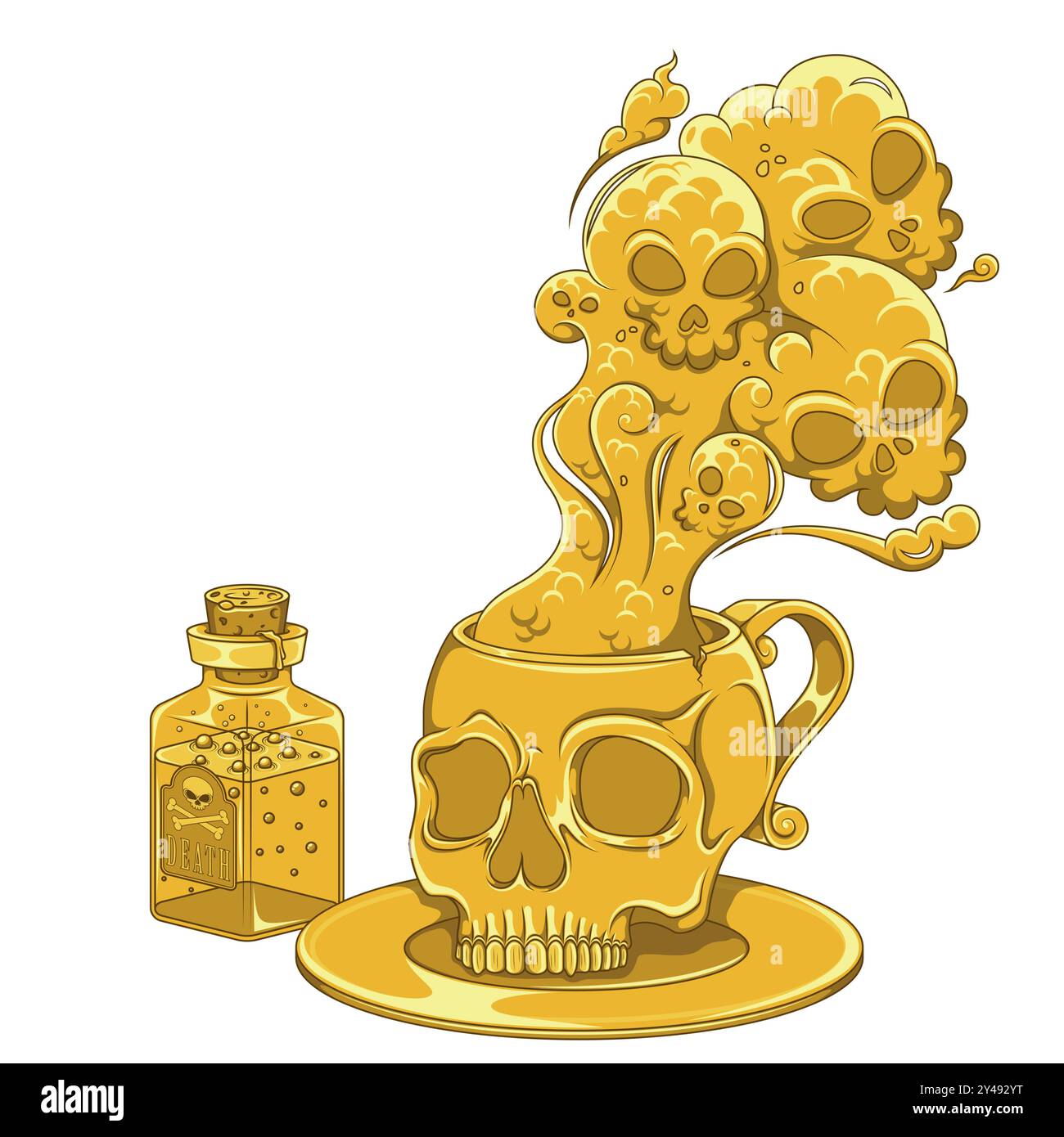 Poisoned Tea Cup with Human Skull Shape, Skull Shape Coffee Mug with ...