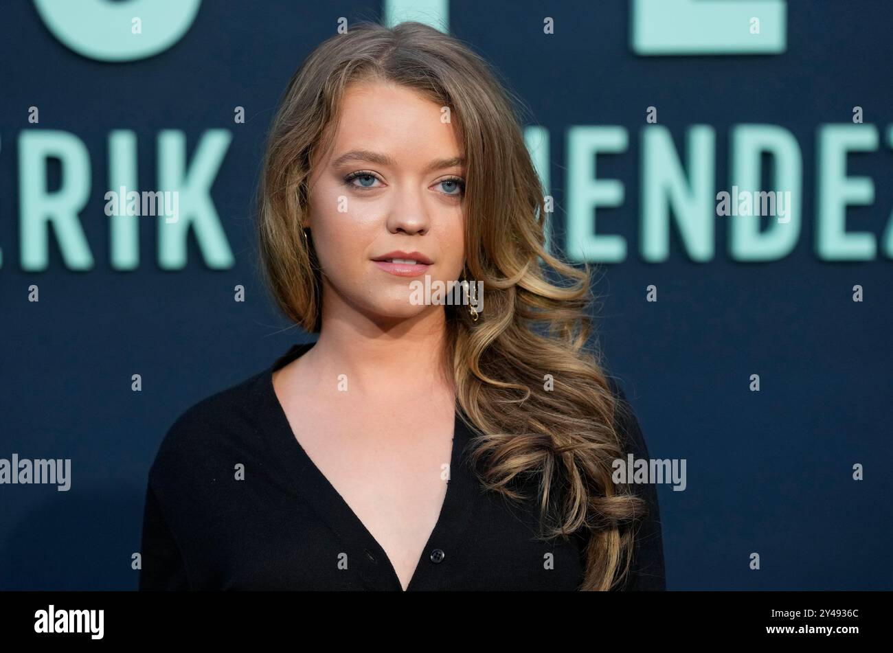 Jade Pettyjohn poses at the premiere of the Netflix series "Monsters ...