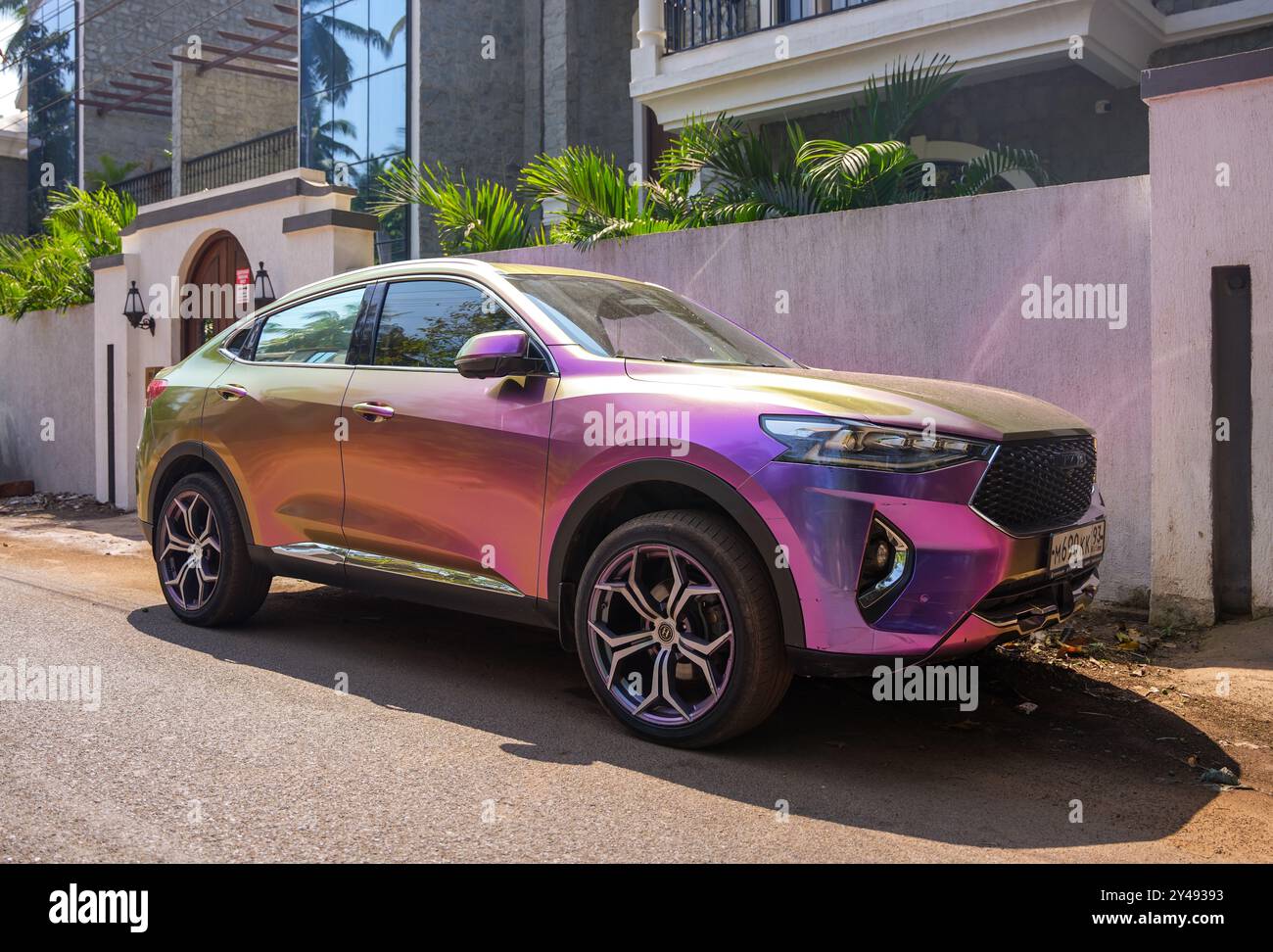 GOA, India - February 20, 2024: Haval F7x chameleon color parked near ...