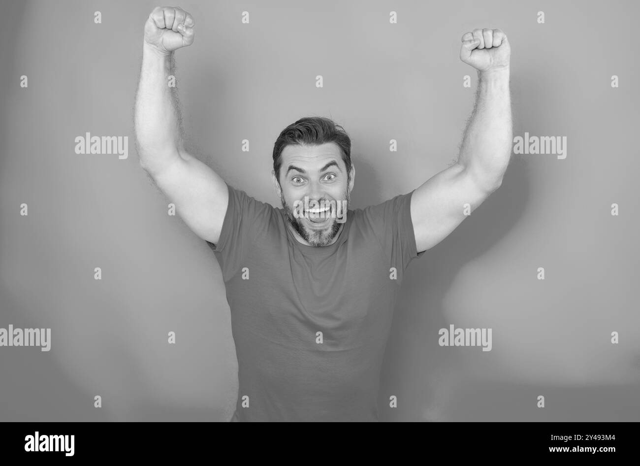 Emotional of excited man. Human reaction and emotions. Close up of ...