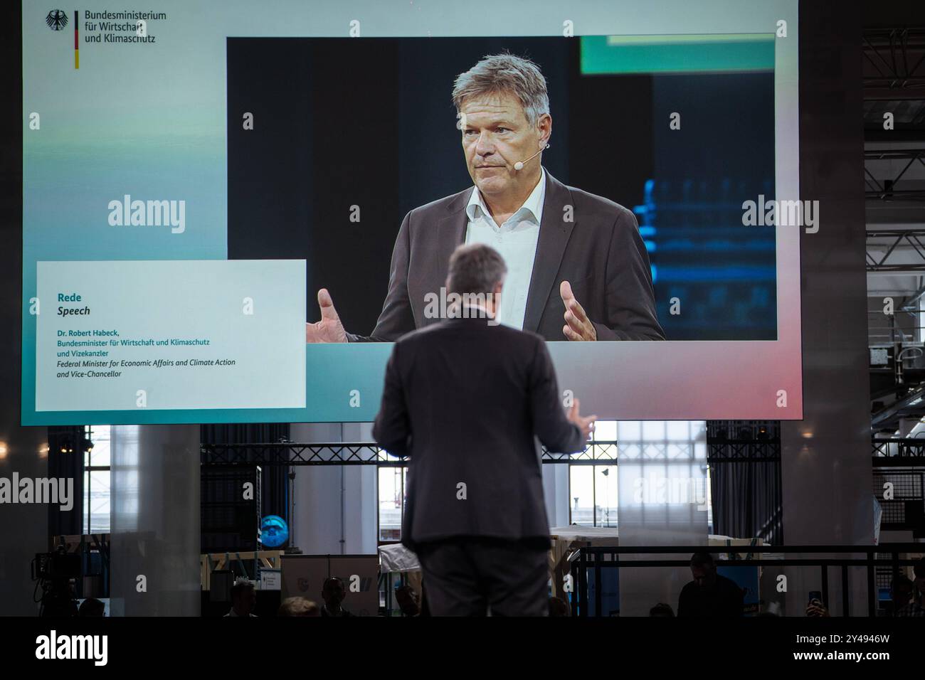 Bundesminister Robert Habeck auf der Transformationskonferenz -Veranstaltung 2. Jahrestagung ...