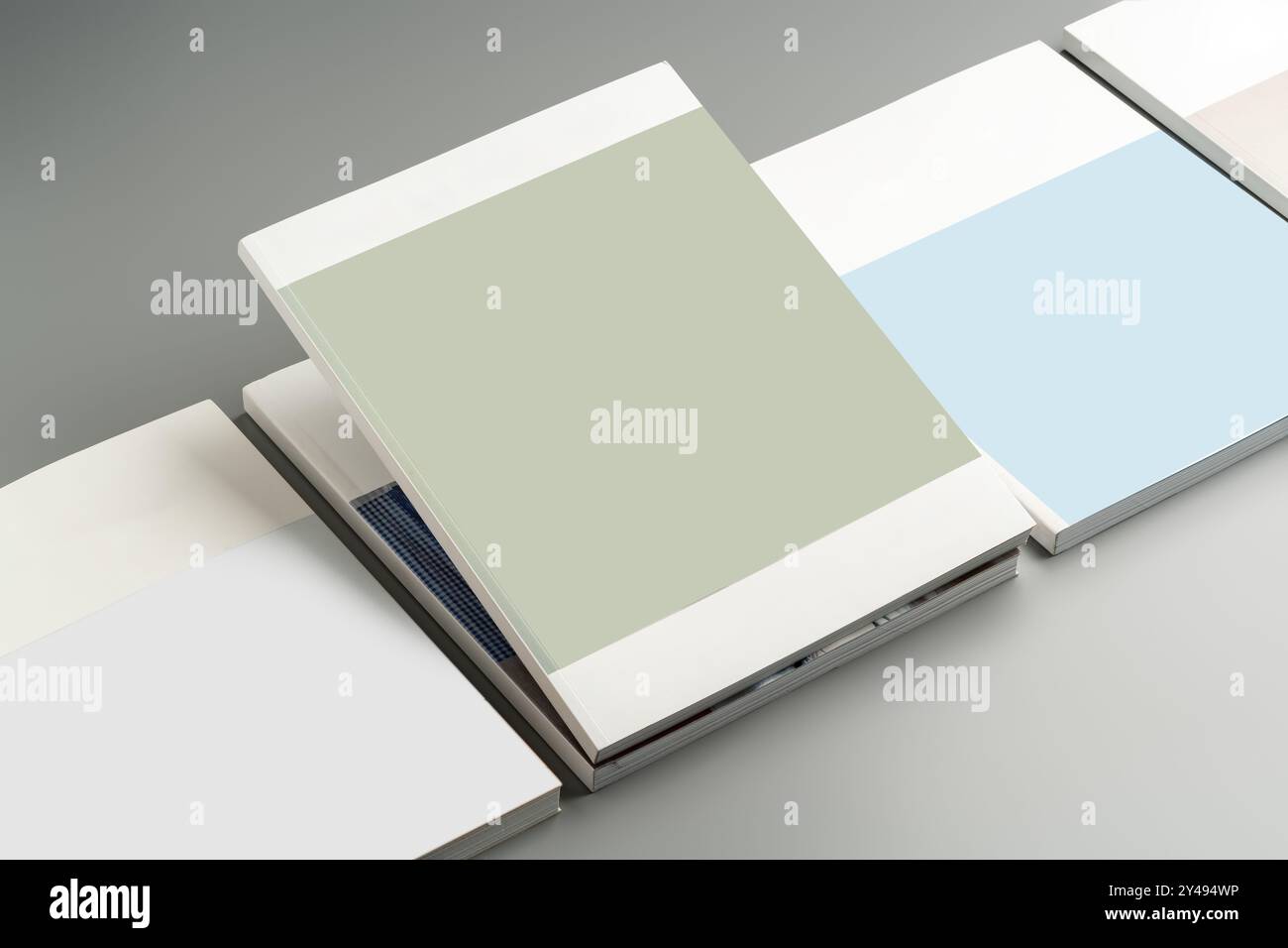 Various color swatches neatly arranged on a gray surface showcasing ...