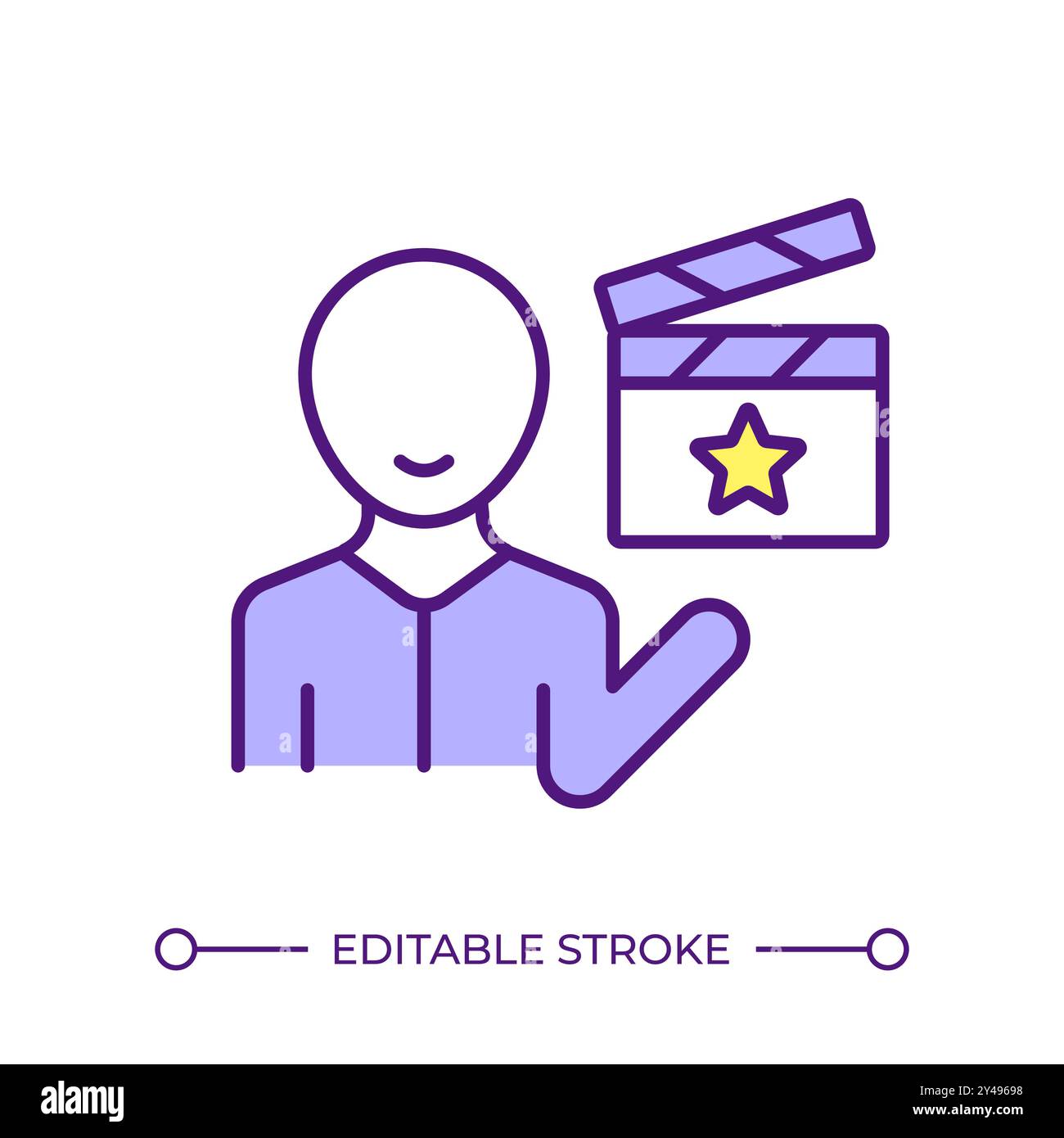 Film clapper icon cartoon Cut Out Stock Images & Pictures - Alamy