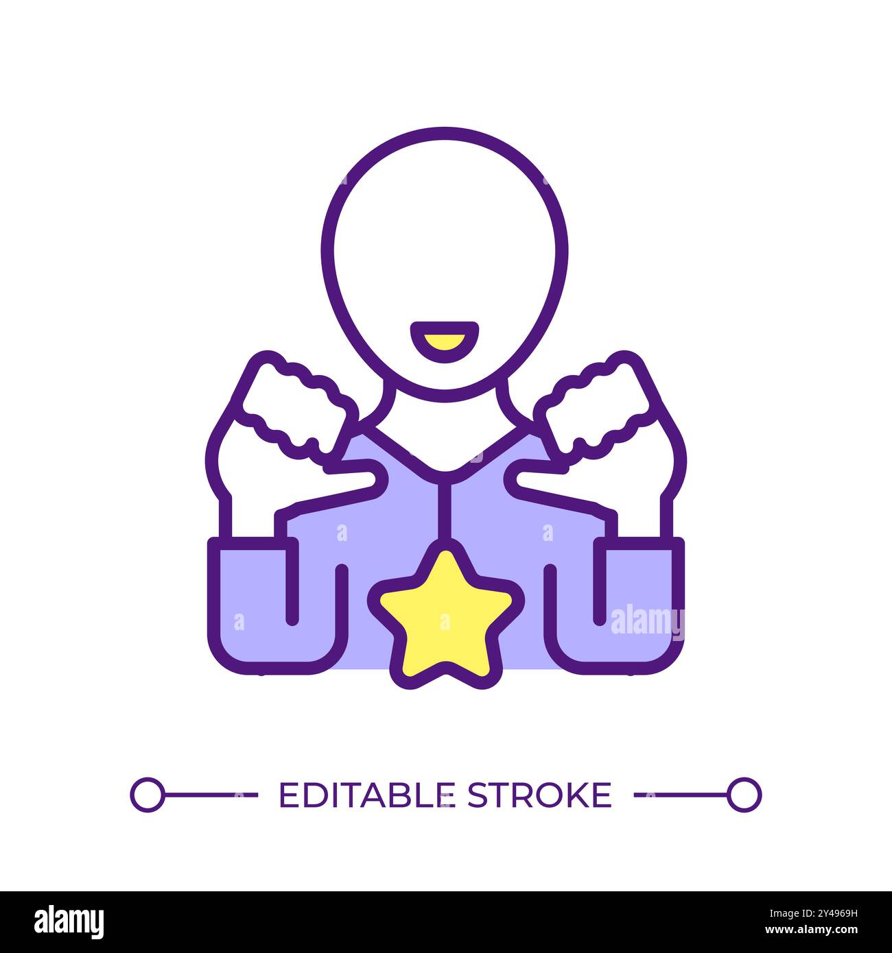 Star actor RGB color icon Stock Vector Image & Art - Alamy