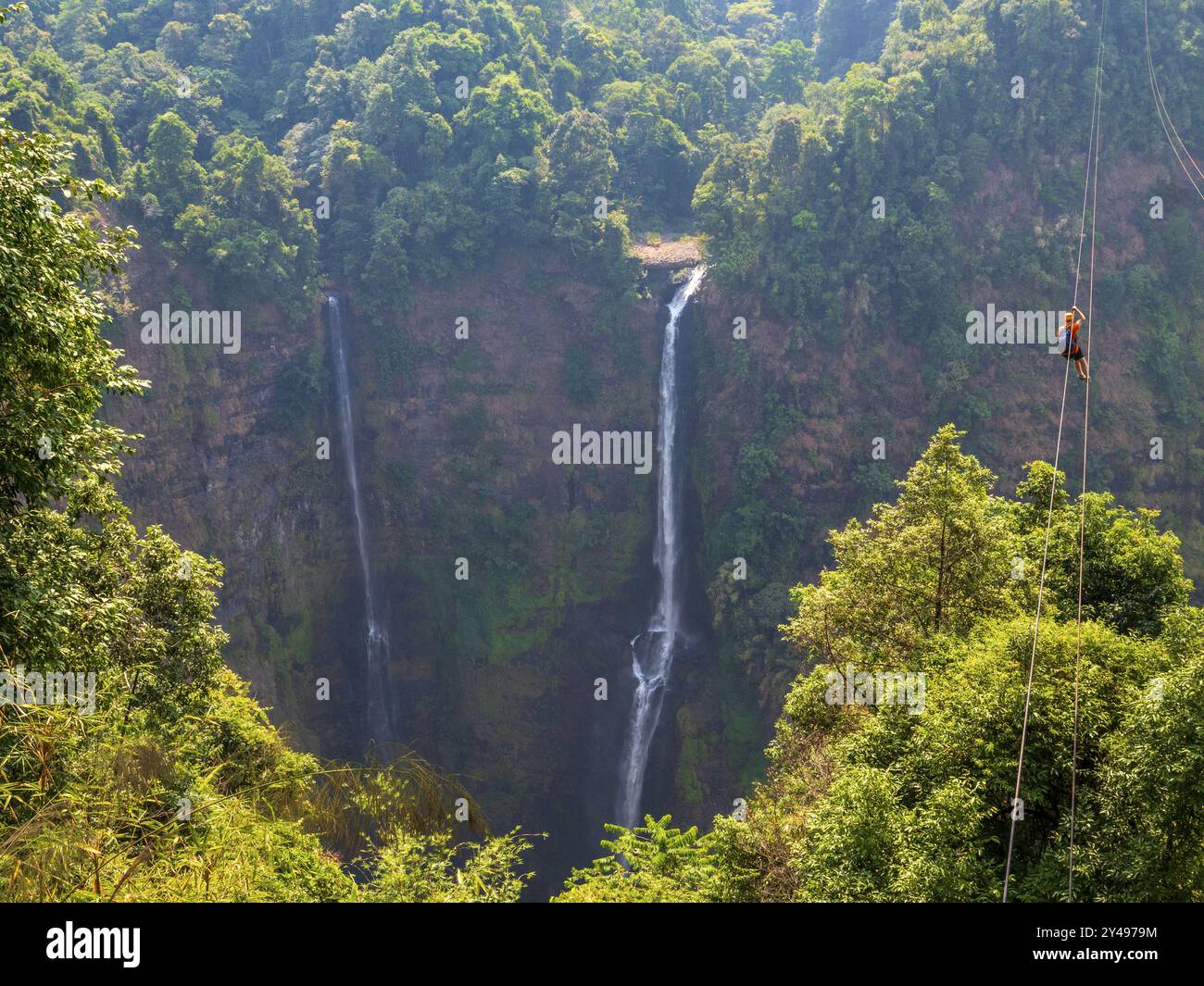 LAOS, CHAMPASAK PROVINCE, CHAMPASAK, BOLOVEN PLATEAU, TAT FANE ...
