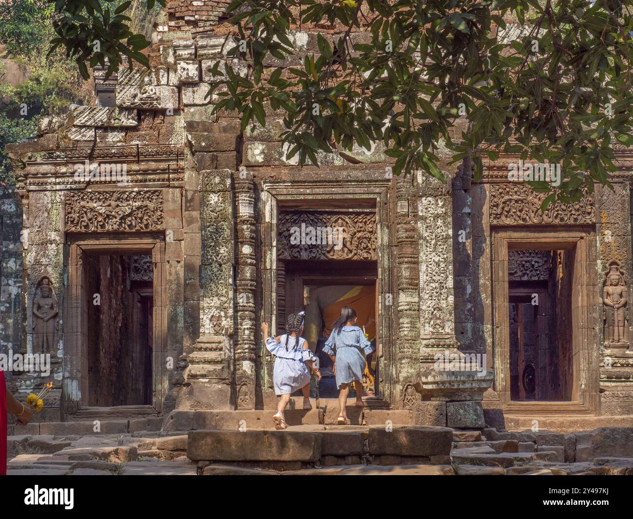 LAOS, CHAMPASAK PROVINCE, CHAMPASAK, VAT PHOU TEMPLE, SHIVA LINGAM ...