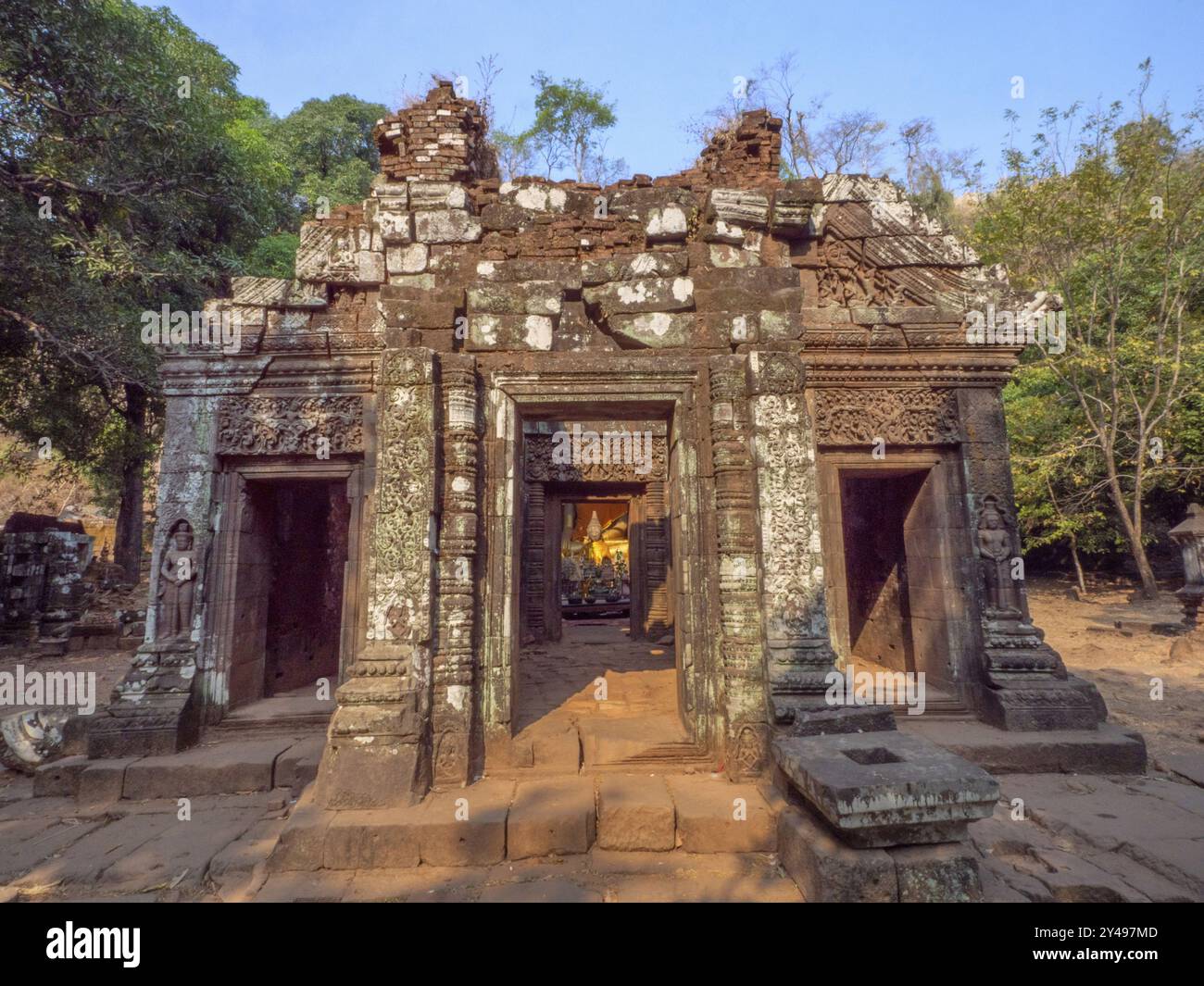 LAOS, CHAMPASAK PROVINCE, CHAMPASAK, VAT PHOU TEMPLE, SHIVA LINGAM ...