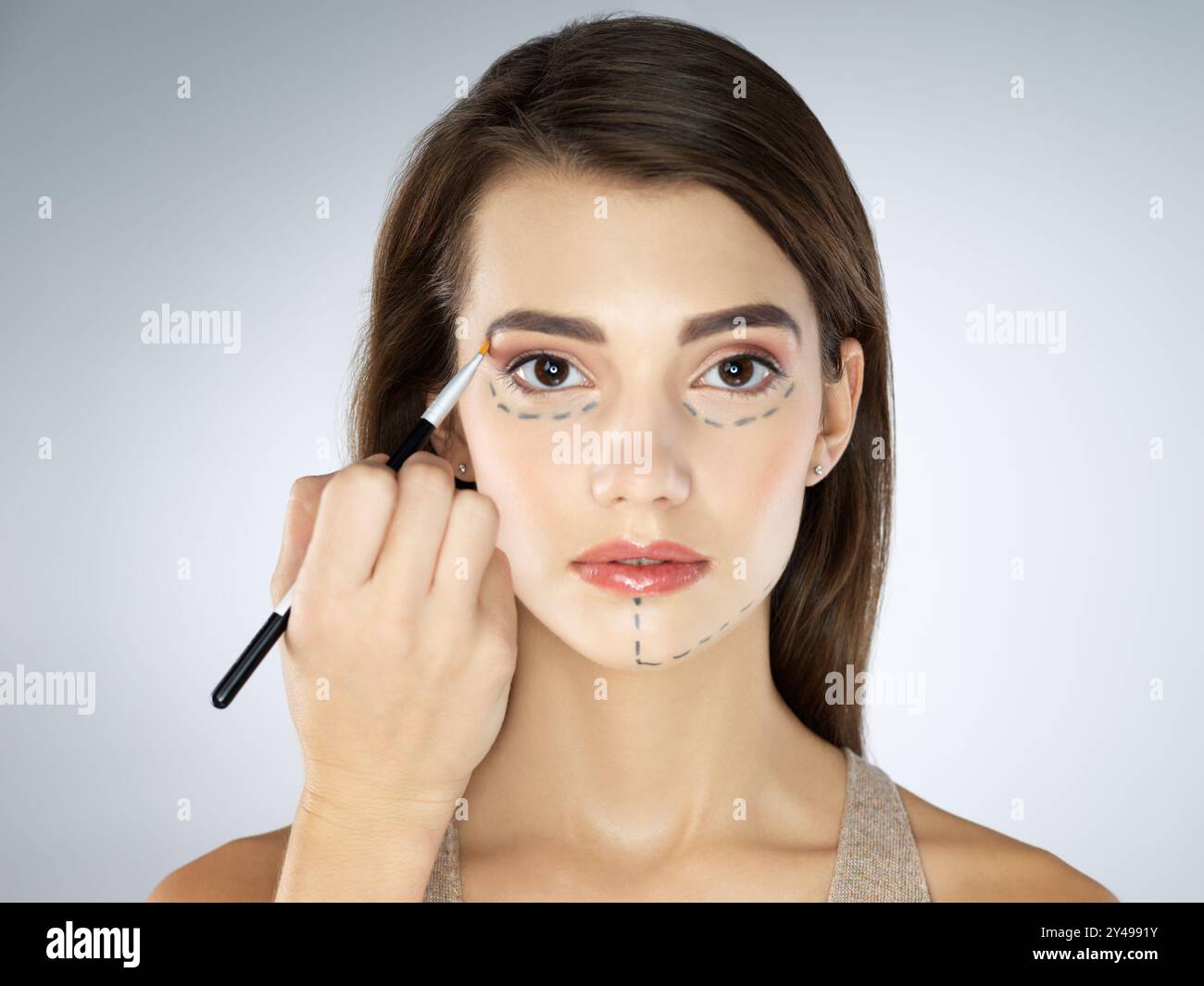 Liposuction drawing lines hi-res stock photography and images - Alamy