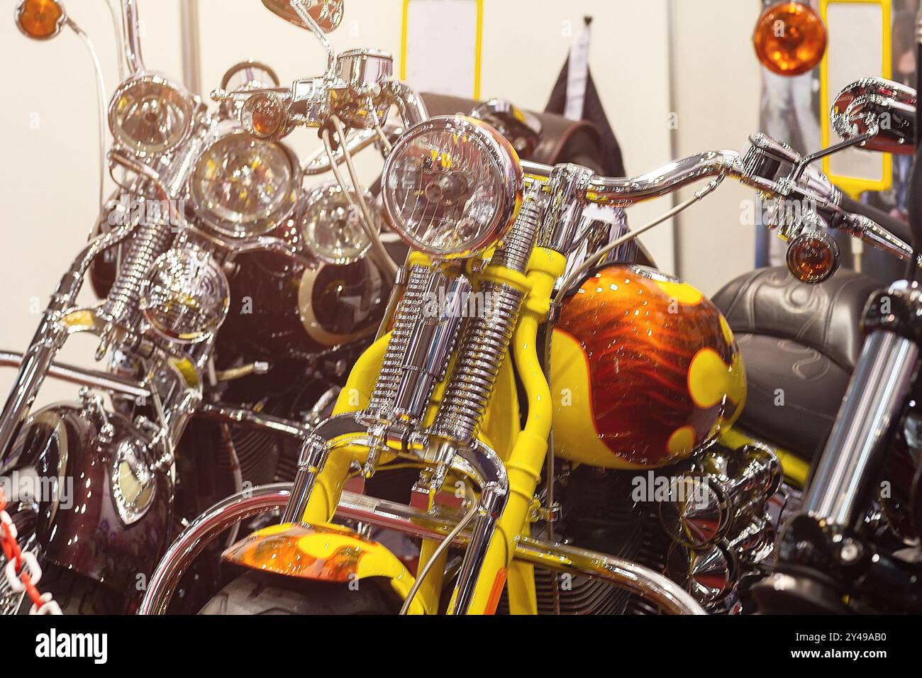 Luxury motorcycles on display close-up. Transport Stock Photo - Alamy