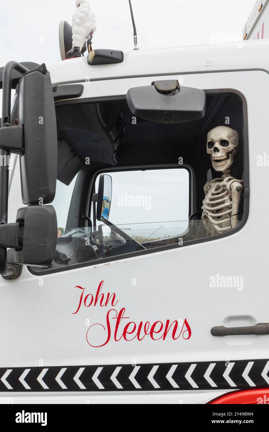 England, Kent, Margate, Margate Carnival, Funny Picture of Skeleton in ...