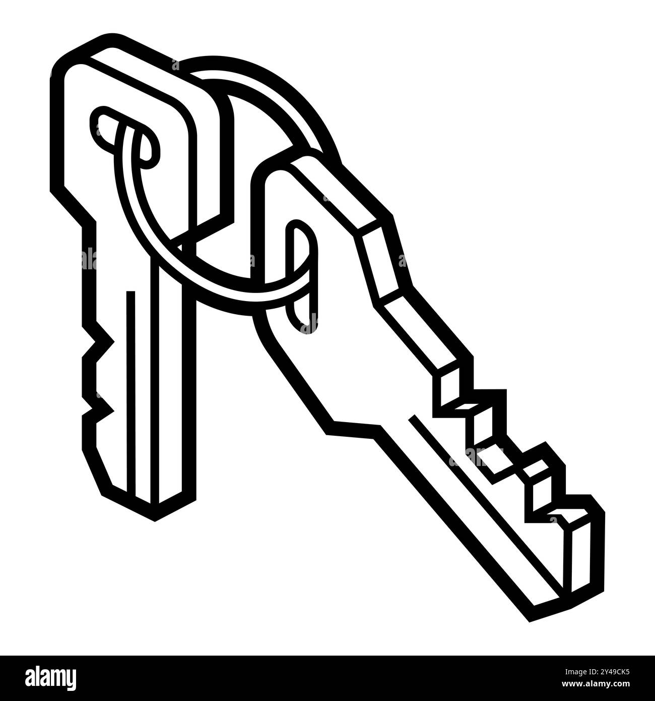 Keys icon in isometry style. Image for website, app, logo, UI design ...