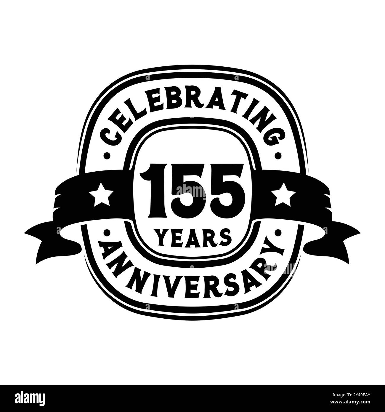 155th Anniversary Celebration Logo Design Template. 155th Anniversary ...