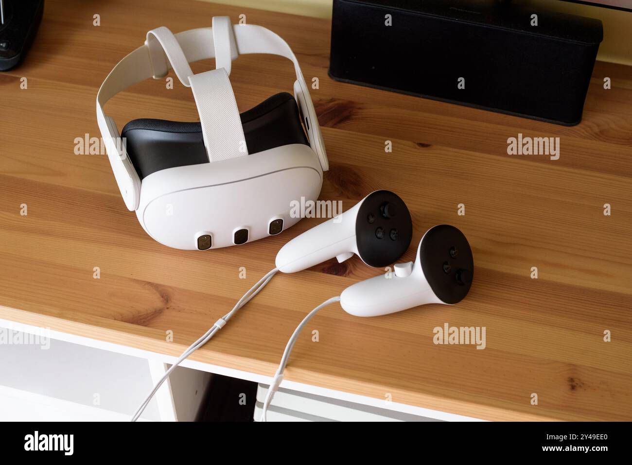 VR, Virtual Reality Headset on isolated white background. Innovative ...