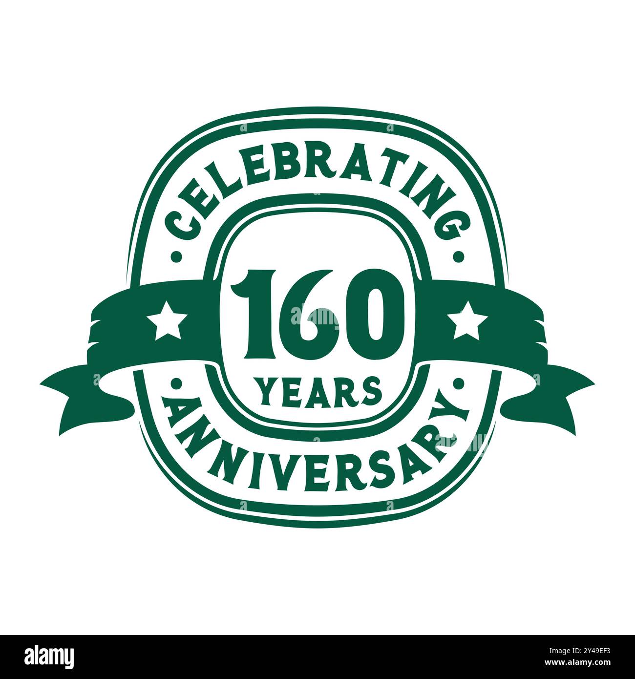 160th Anniversary Celebration Logo Design Template. 160th Anniversary ...