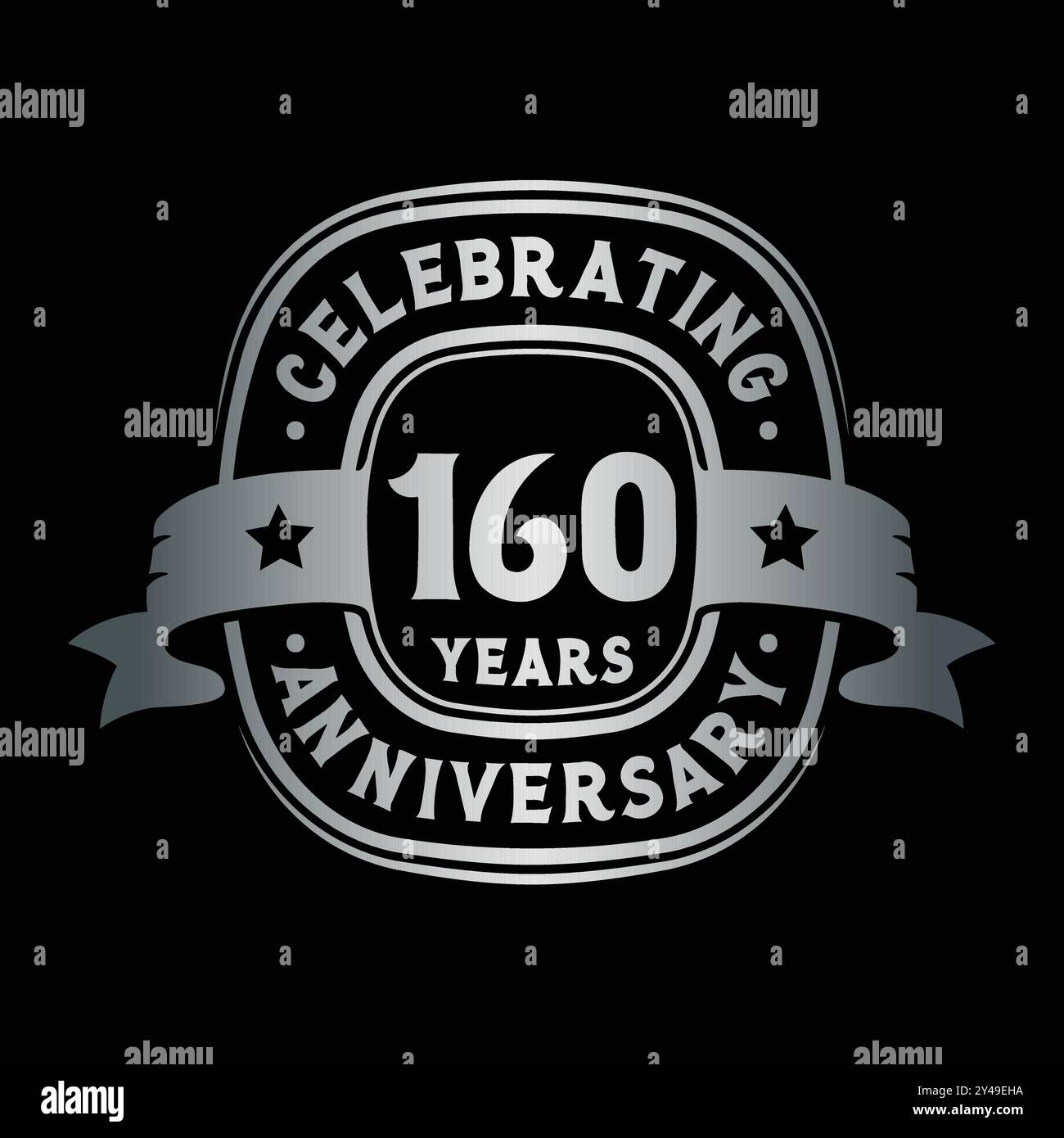 160th Anniversary Celebration Logo Design Template. 160th Anniversary ...
