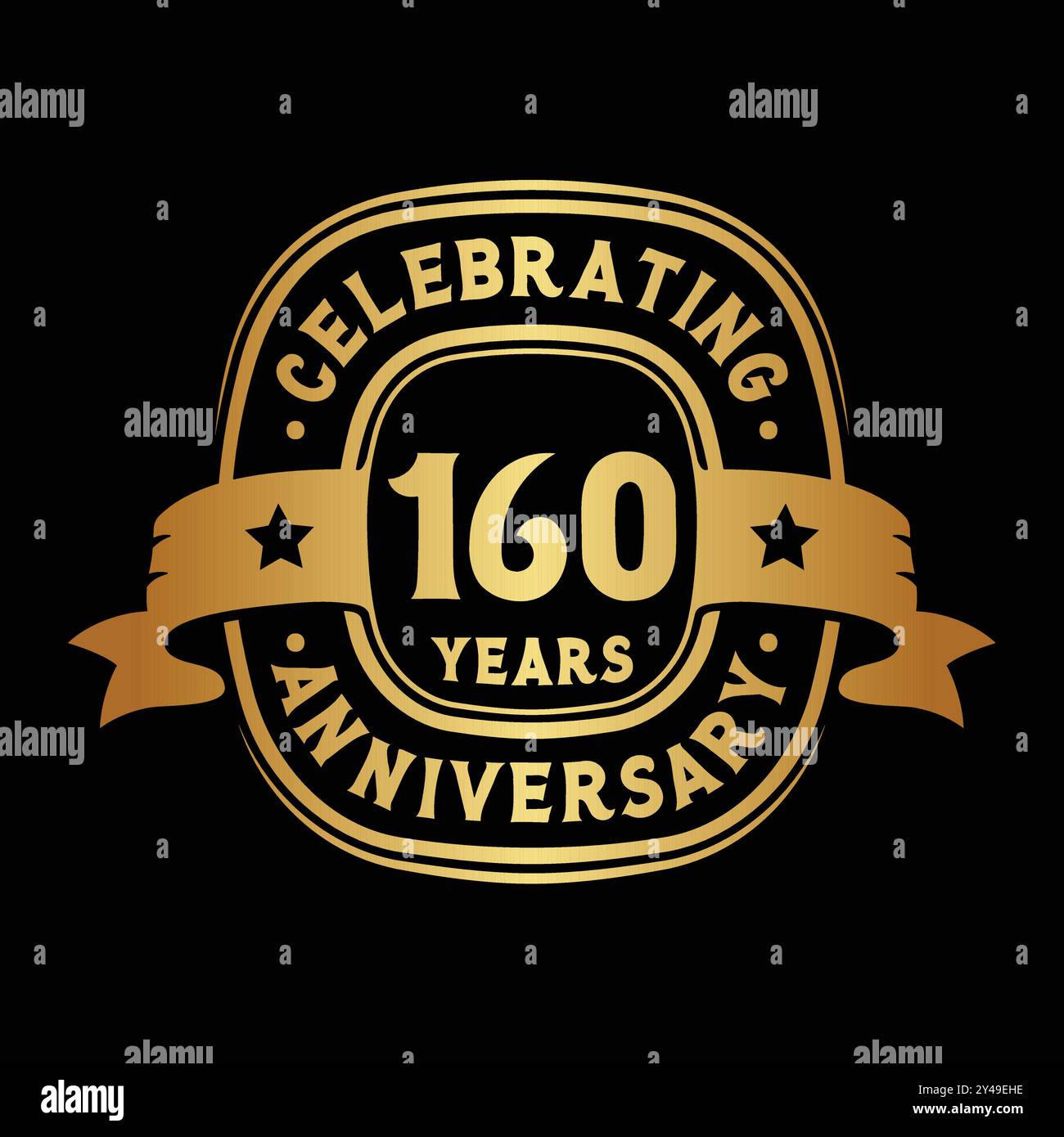 160th Anniversary Celebration Logo Design Template. 160th Anniversary ...