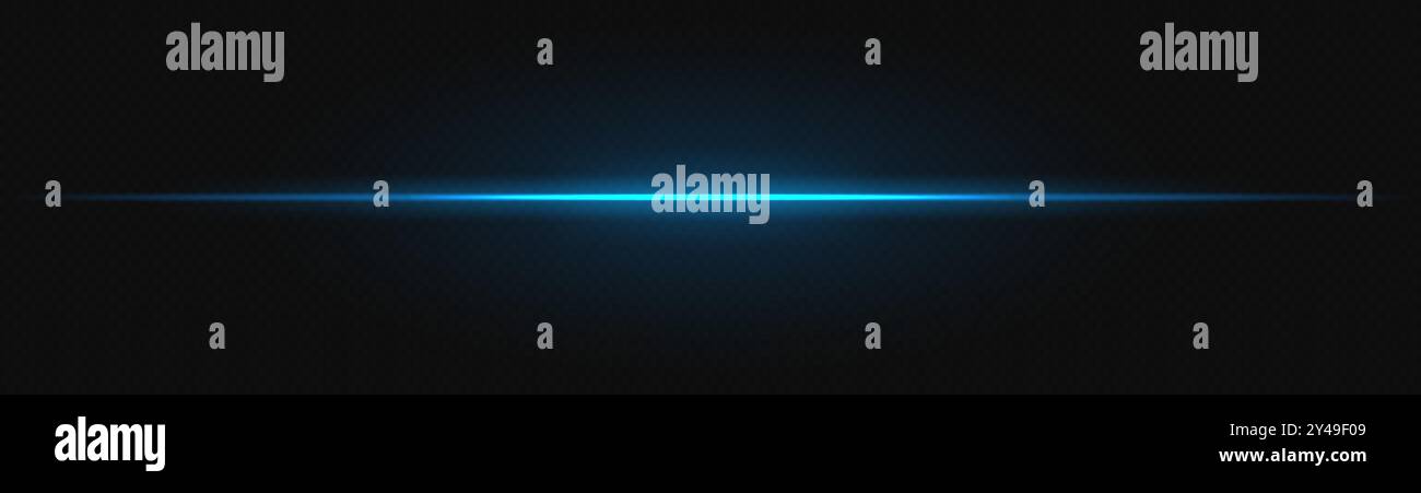 Blue neon stripes or light flash. Laser beams, horizontal beams ...