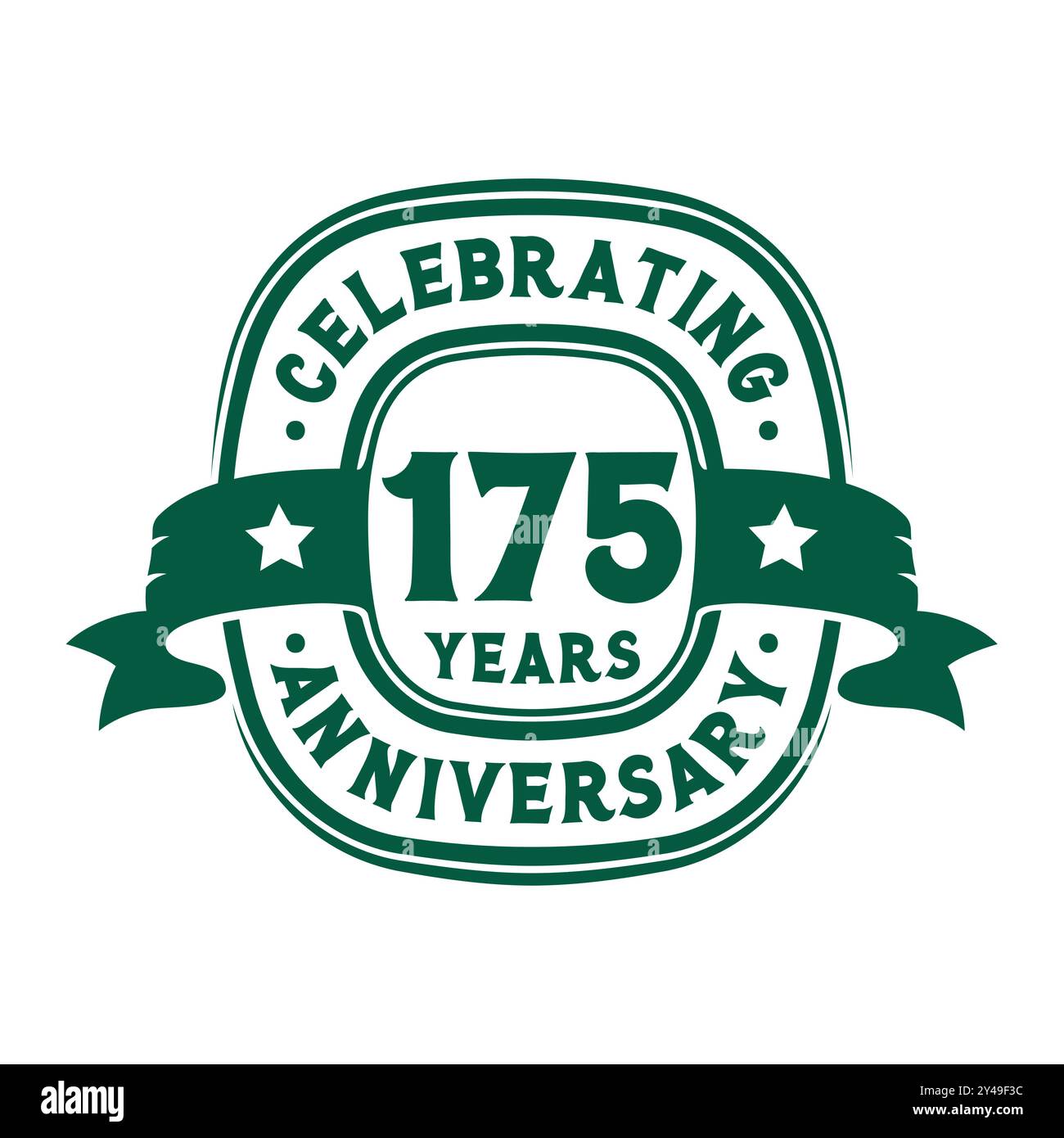 175th Anniversary Celebration Logo Design Template. 175th Anniversary Vector and Illustration ...