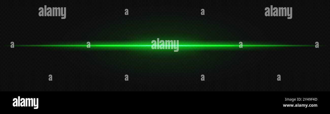Green neon stripes or light flash. Laser beams, horizontal beams ...