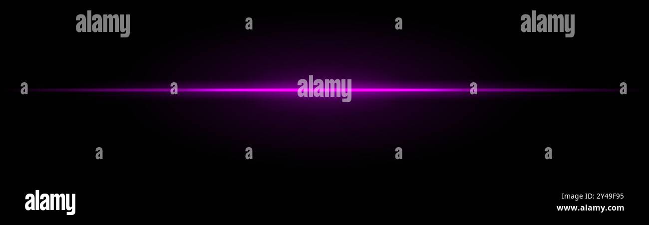 Purple neon stripes or light flash. Laser beams, horizontal beams ...
