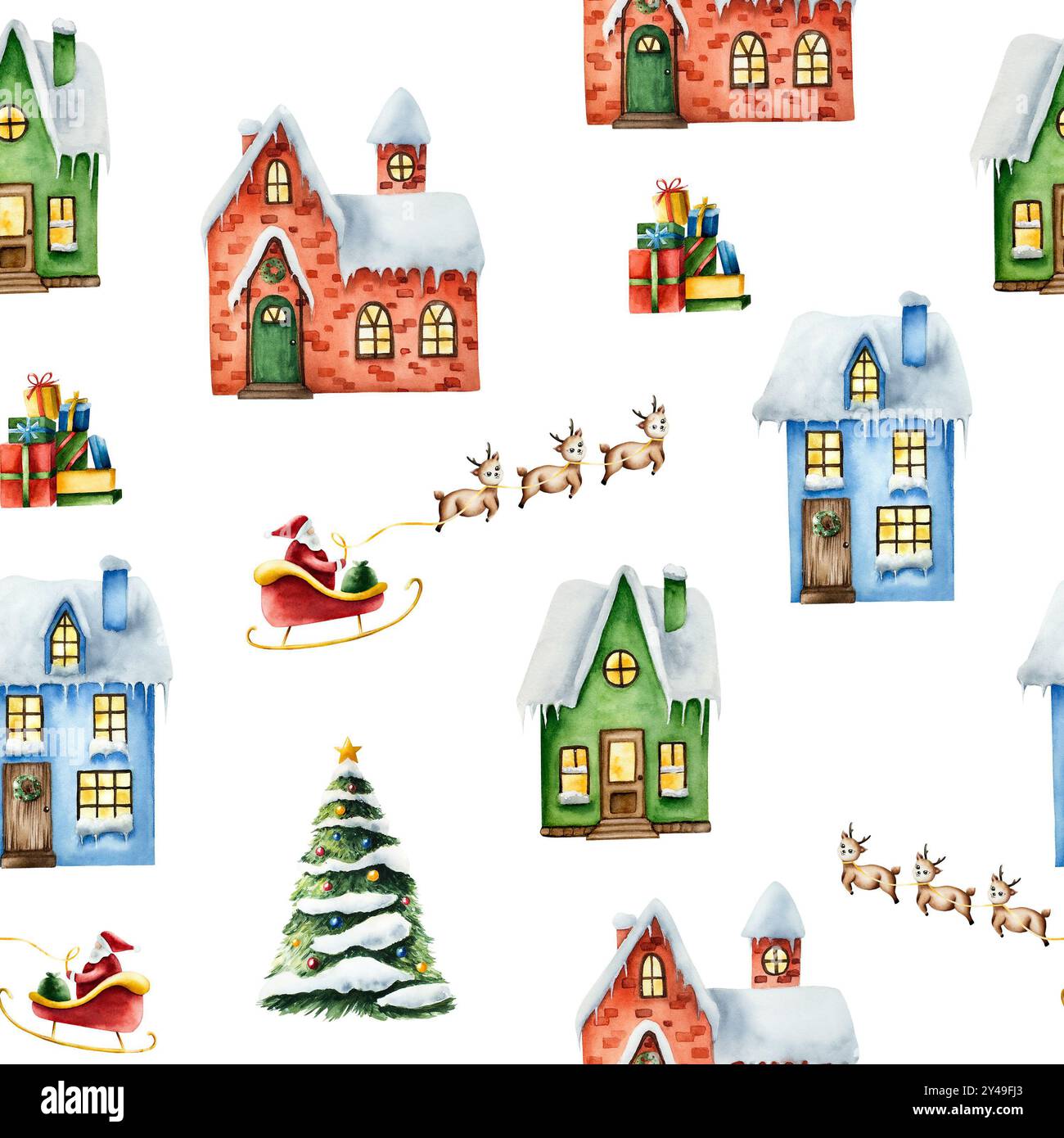House and snow wallpaper Cut Out Stock Images & Pictures - Alamy