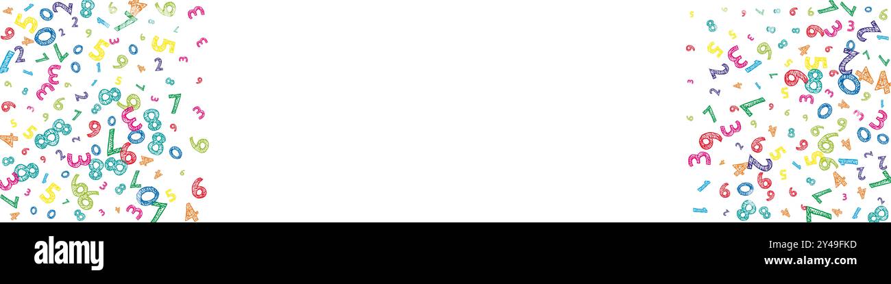 Concept of school background. Colorful childish falling letters of ...