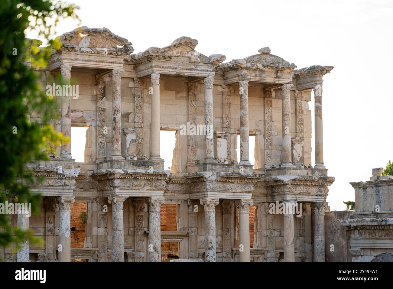 Celsus library in the Ancient City of Ephesus with its magnificent view ...