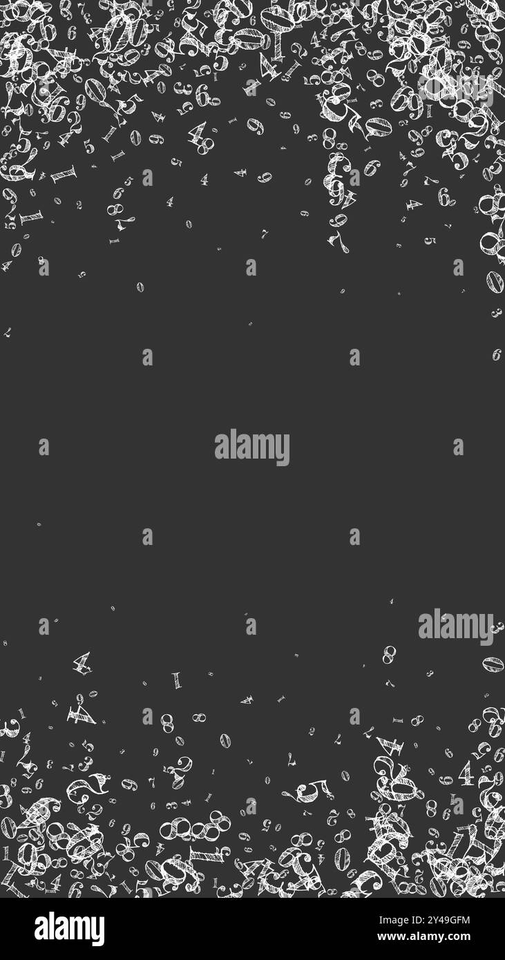 Falling numbers. Math study concept with flying digits. Back to school ...