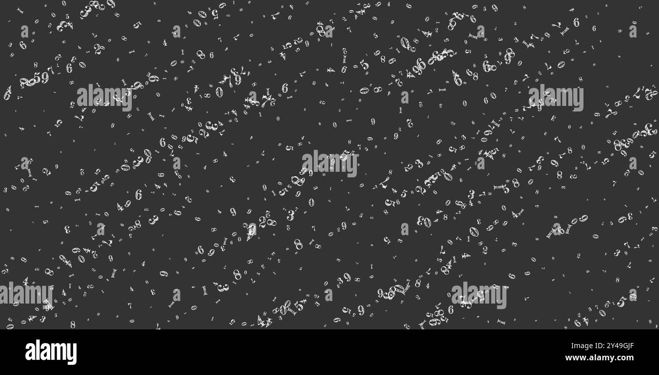 Falling numbers. Math study concept with flying digits. Back to school ...