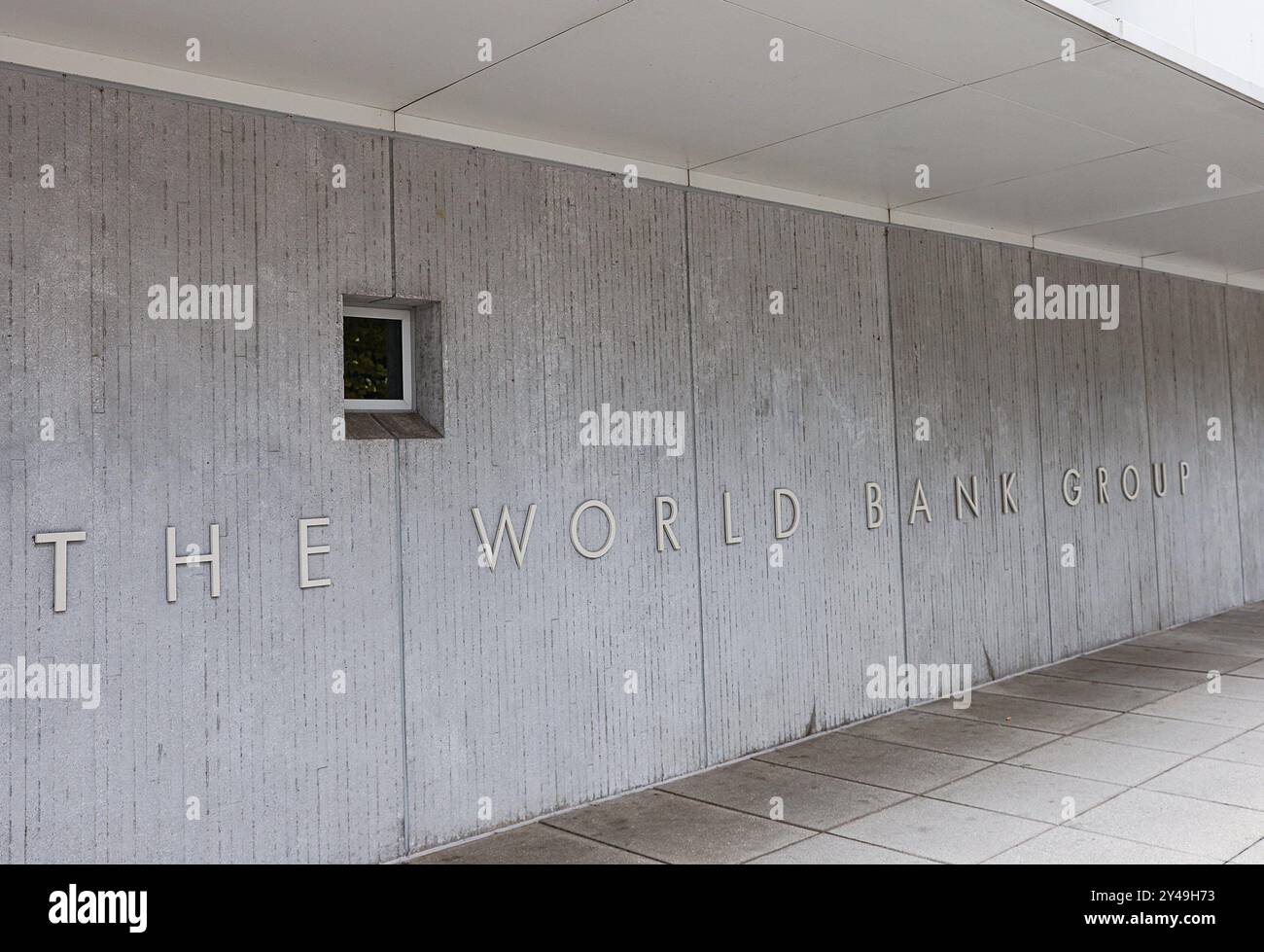 Washington, USA. 17th Sep, 2024. "The World Bank Group" stands at the ...