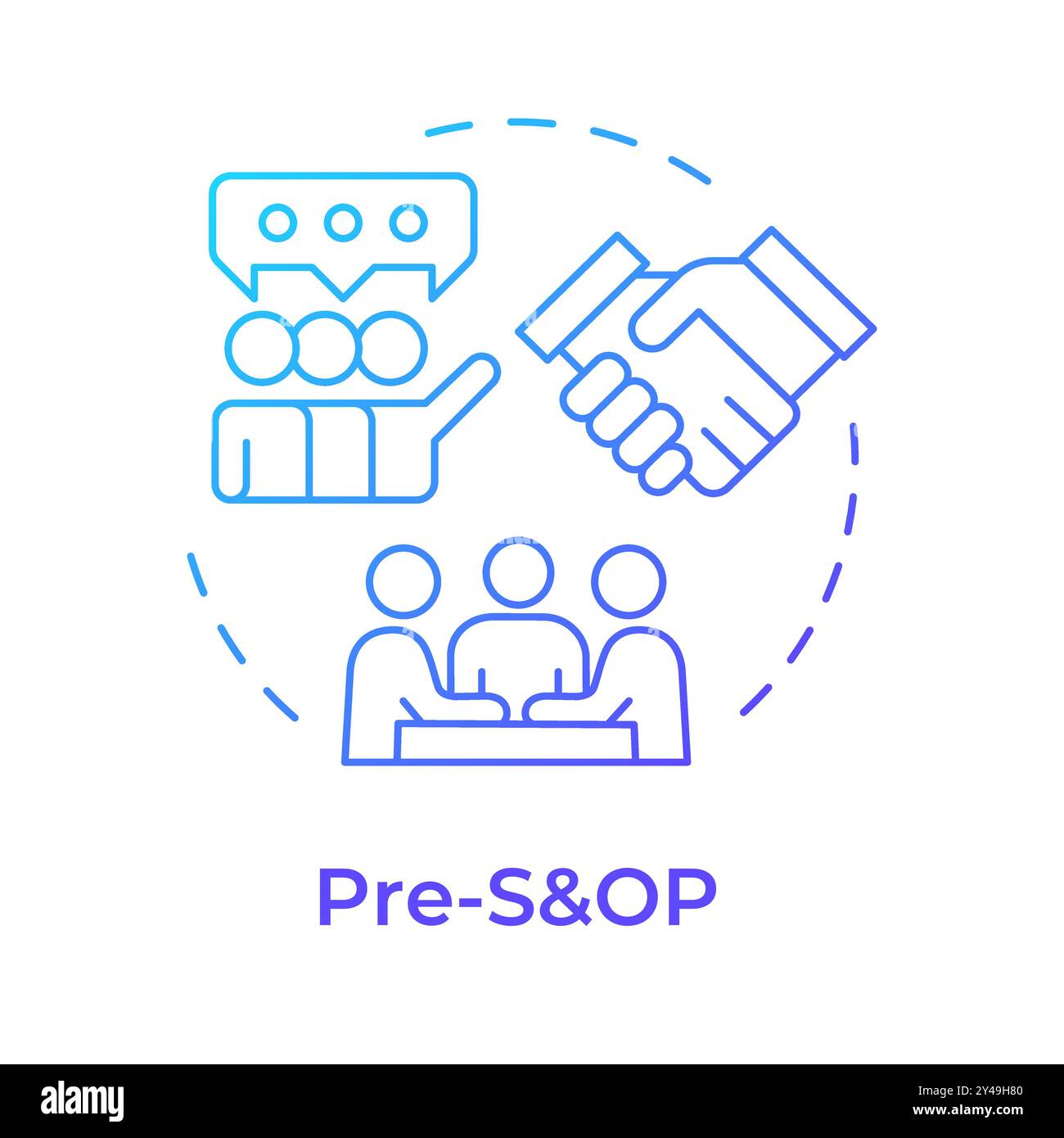 Pre-SOP blue gradient concept icon Stock Vector Image & Art - Alamy