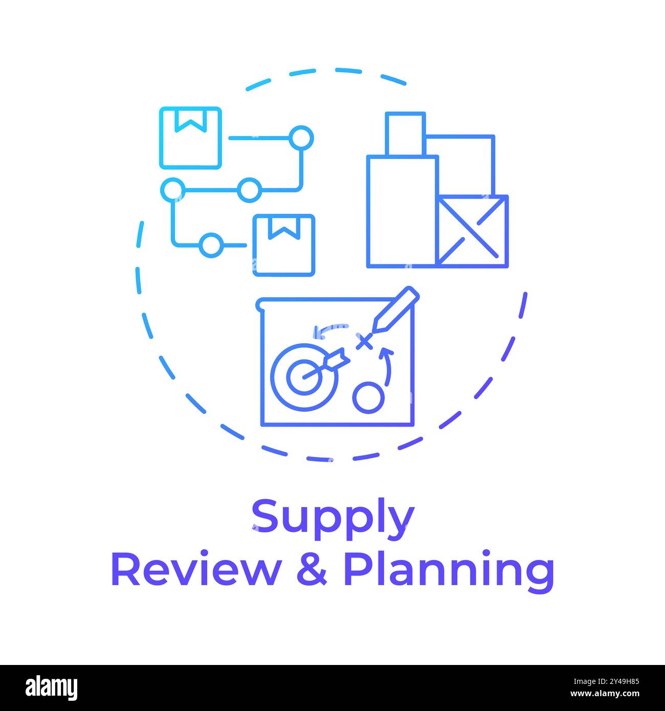 Supply review and planning blue gradient concept icon Stock Vector Image & Art - Alamy