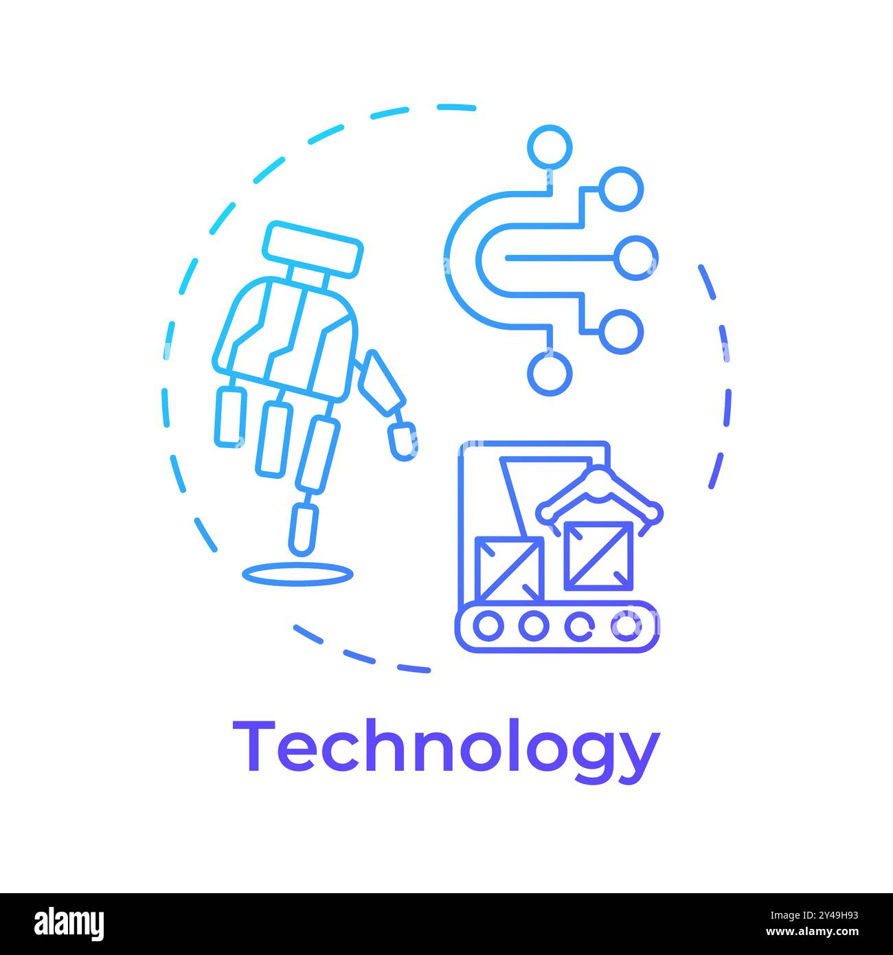 Technology blue gradient concept icon Stock Vector Image & Art - Alamy