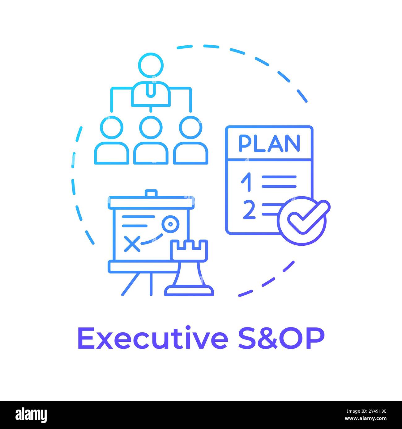 Executive SOP blue gradient concept icon Stock Vector Image & Art - Alamy
