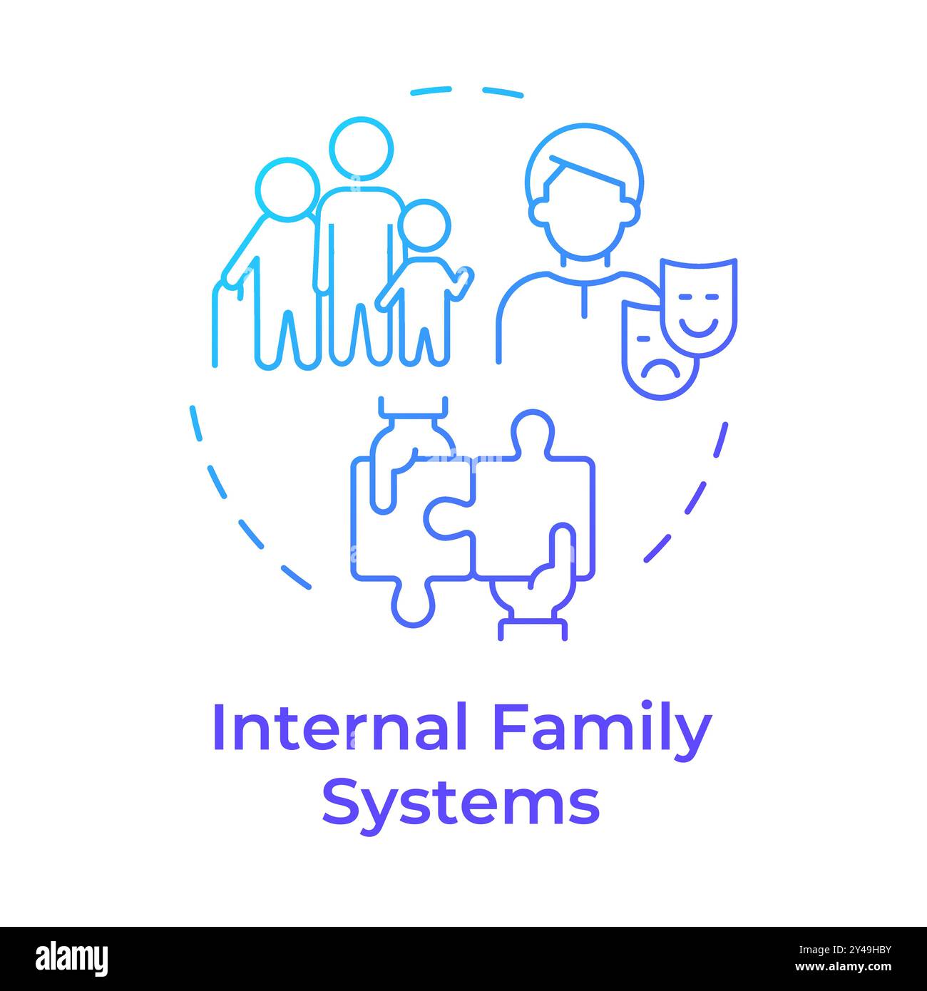 Internal family systems blue gradient concept icon Stock Vector Image & Art - Alamy