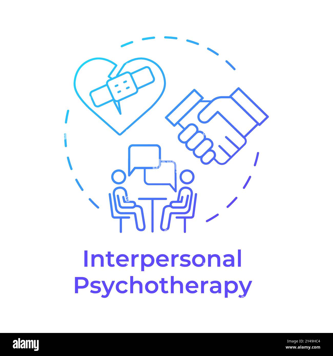 Interpersonal psychotherapy blue gradient concept icon Stock Vector ... Interpersonal psychotherapy blue gradient concept icon Stock Vector ...