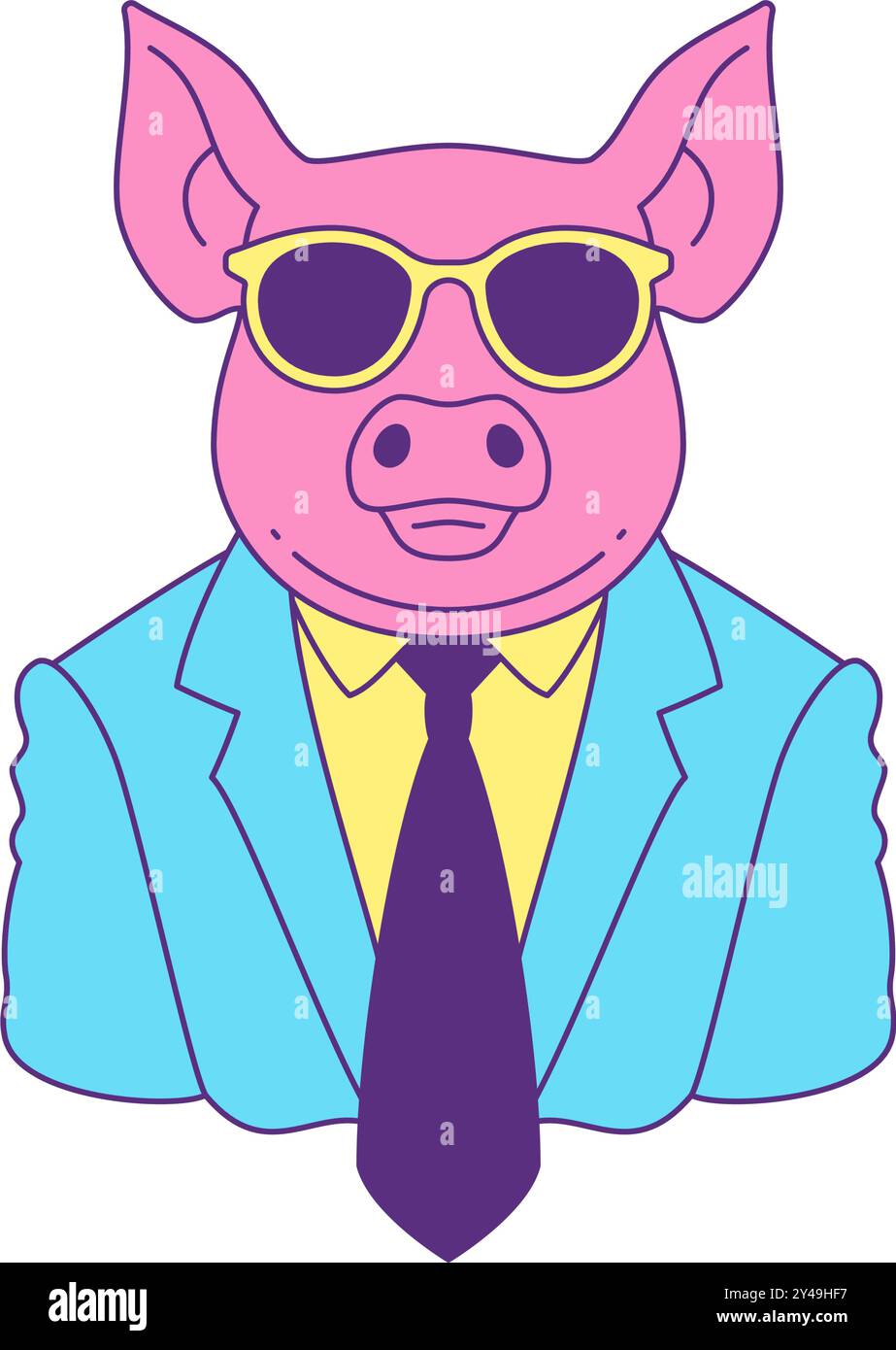 Pig in blue suit hi-res stock photography and images - Alamy