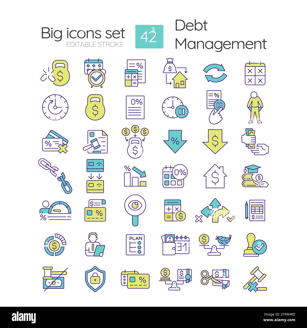 Debt settlement Stock Vector Images - Alamy