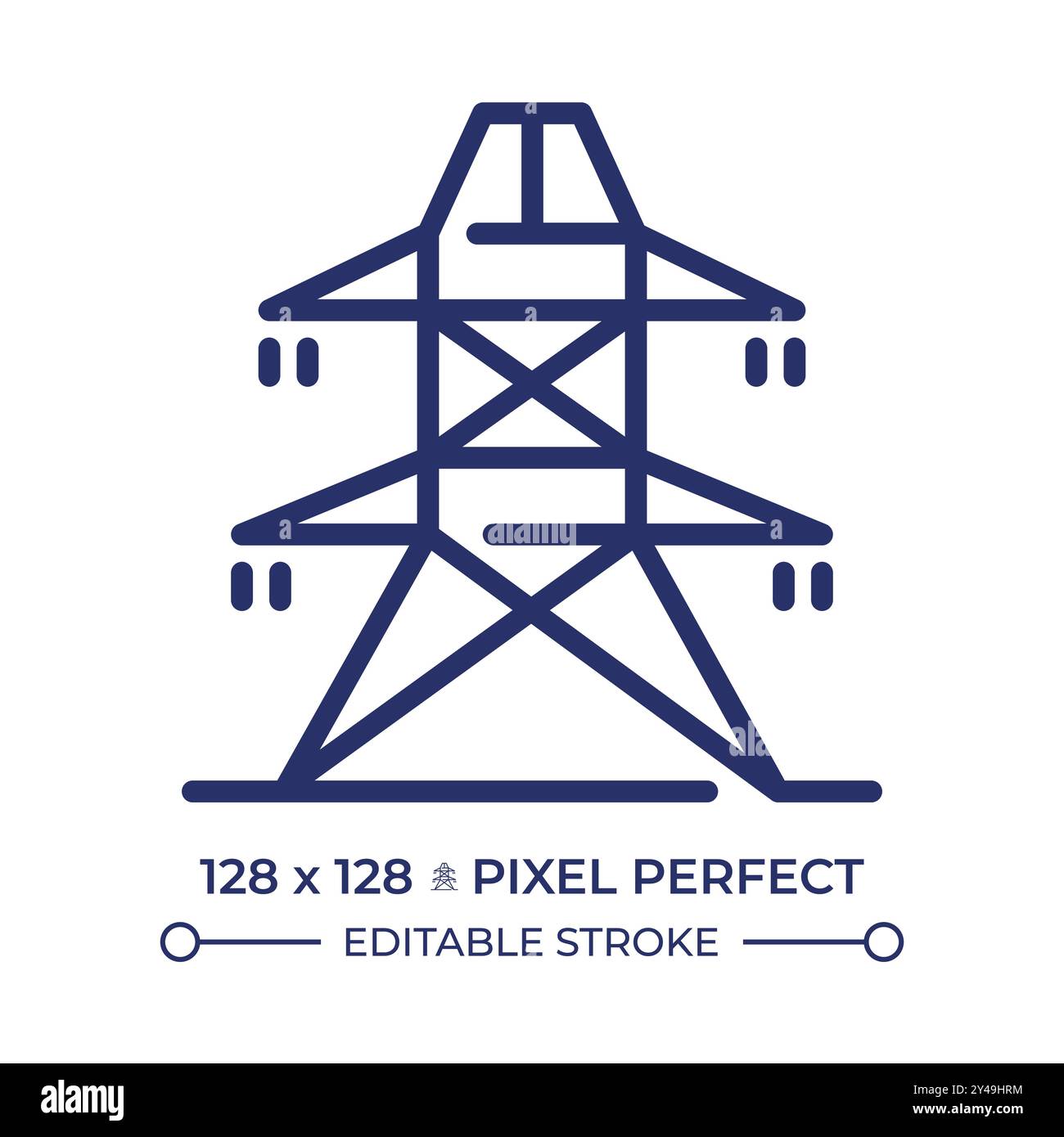 Power line pixel perfect RGB color icon Stock Vector Image & Art - Alamy