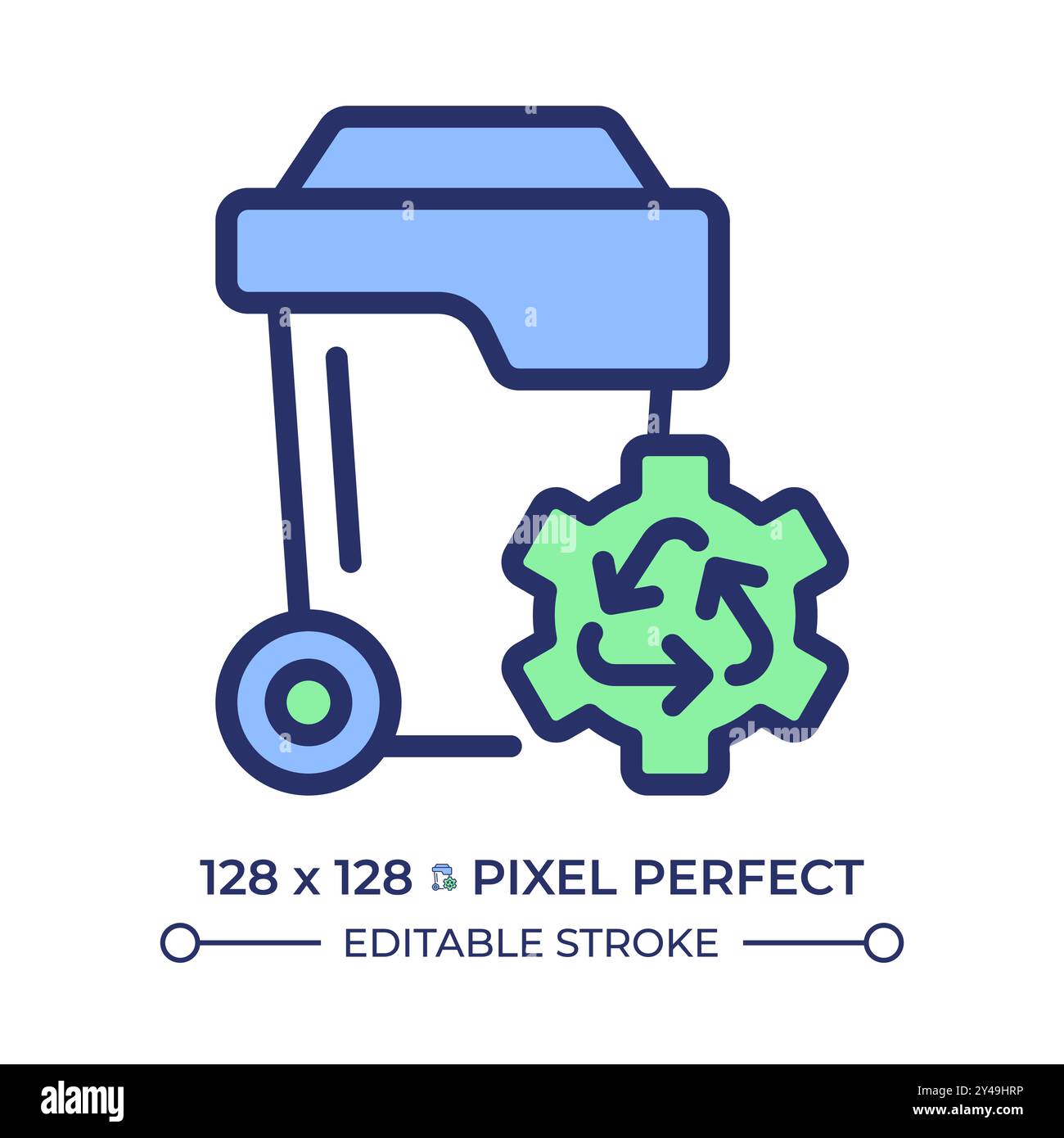 Waste management pixel perfect RGB color icon Stock Vector Image & Art ...
